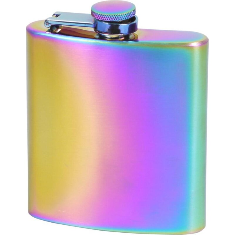 Flachmann Edelstahl rainbow 6oz/180ml